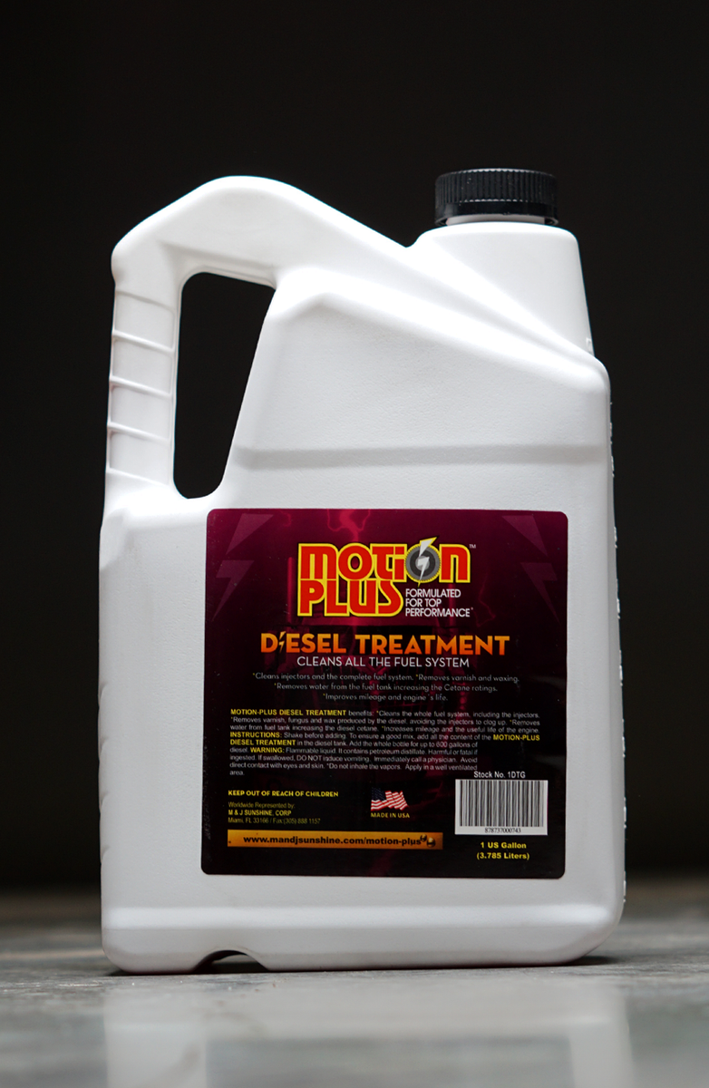 MOTION PLUS ENGINE TREATMENT GALLON + DIESEL TREATMENT GALLON – MOTION-PLUS